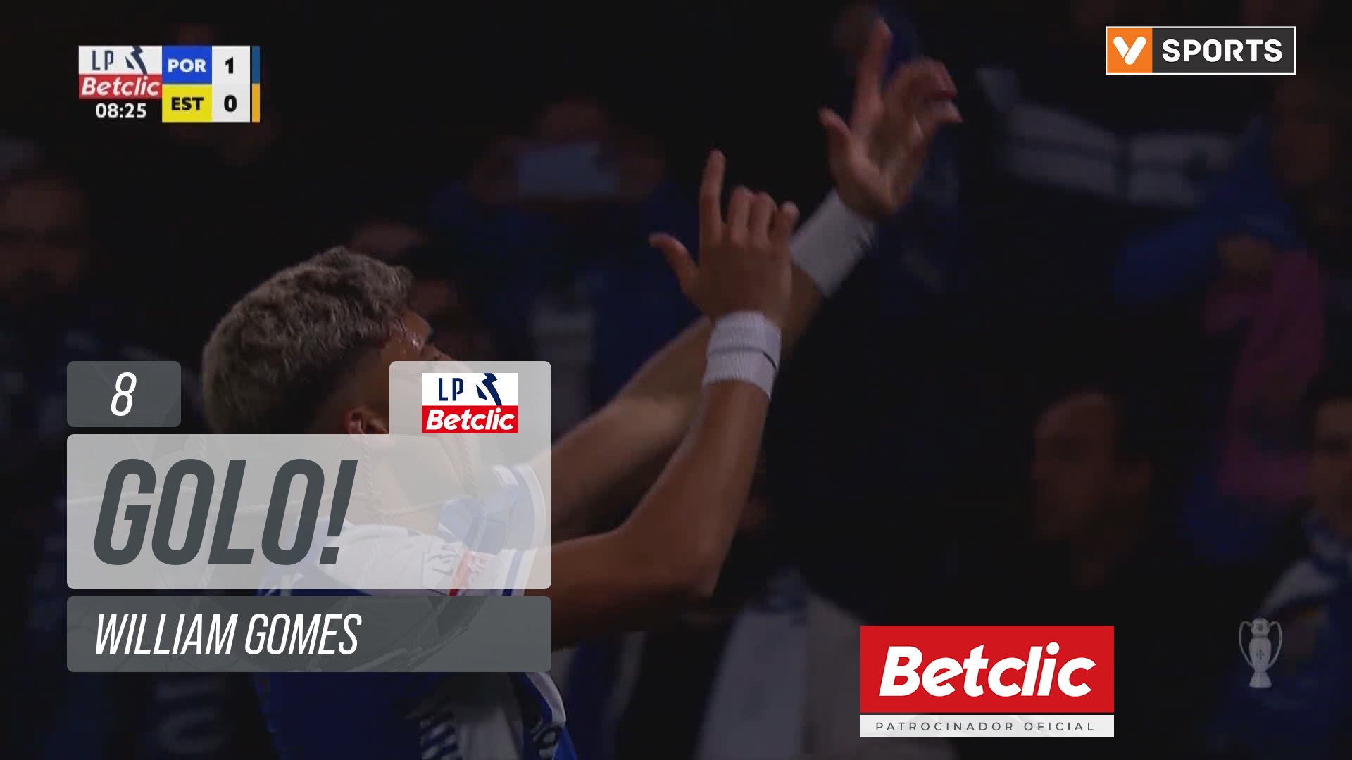 GOLO! FC Porto, William Gomes aos 8', FC Porto 1-0 Estoril