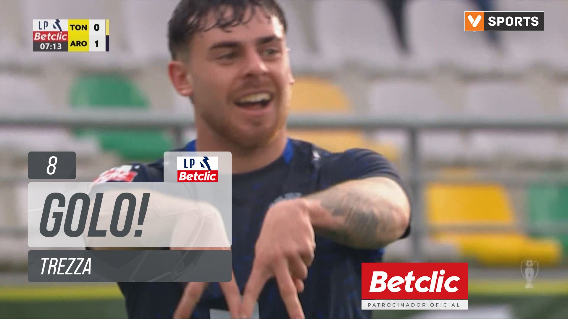 Liga Portugal - GOLO! FC Arouca, Trezza aos 8', CD Tondela 0-1 FC Arouca