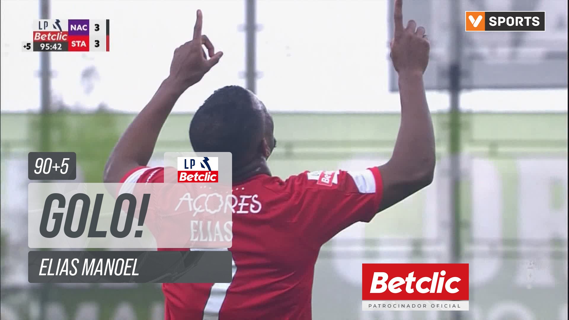 Vídeo - Nacional X Santa Clara - Santa Clara, Golo, Elias Manoel, 95m, 3-3