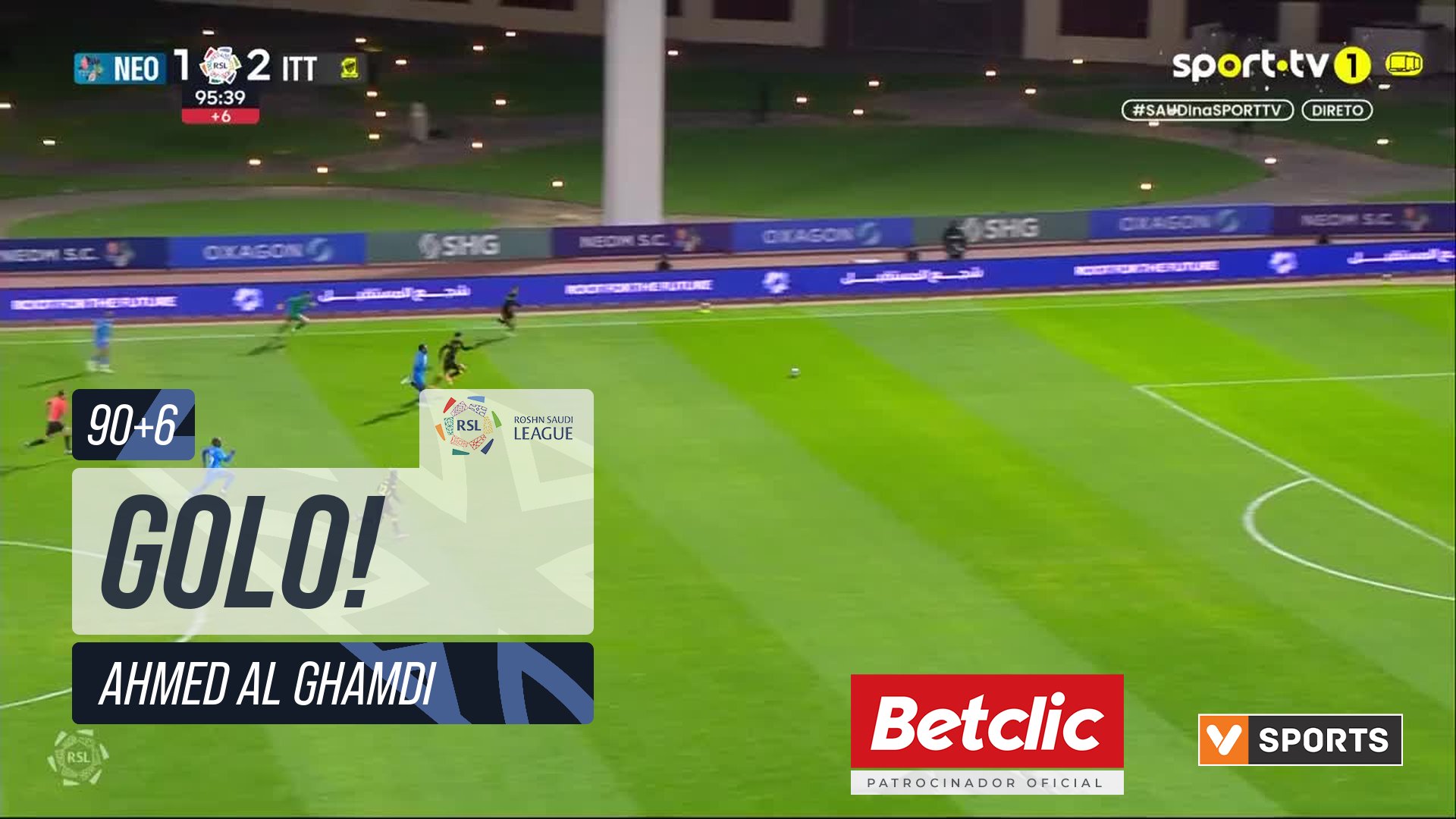 Vídeo - Neom X Al Ittihad - Al Ittihad, Golo, Ahmed Al Ghamdi, 96m, 1-3