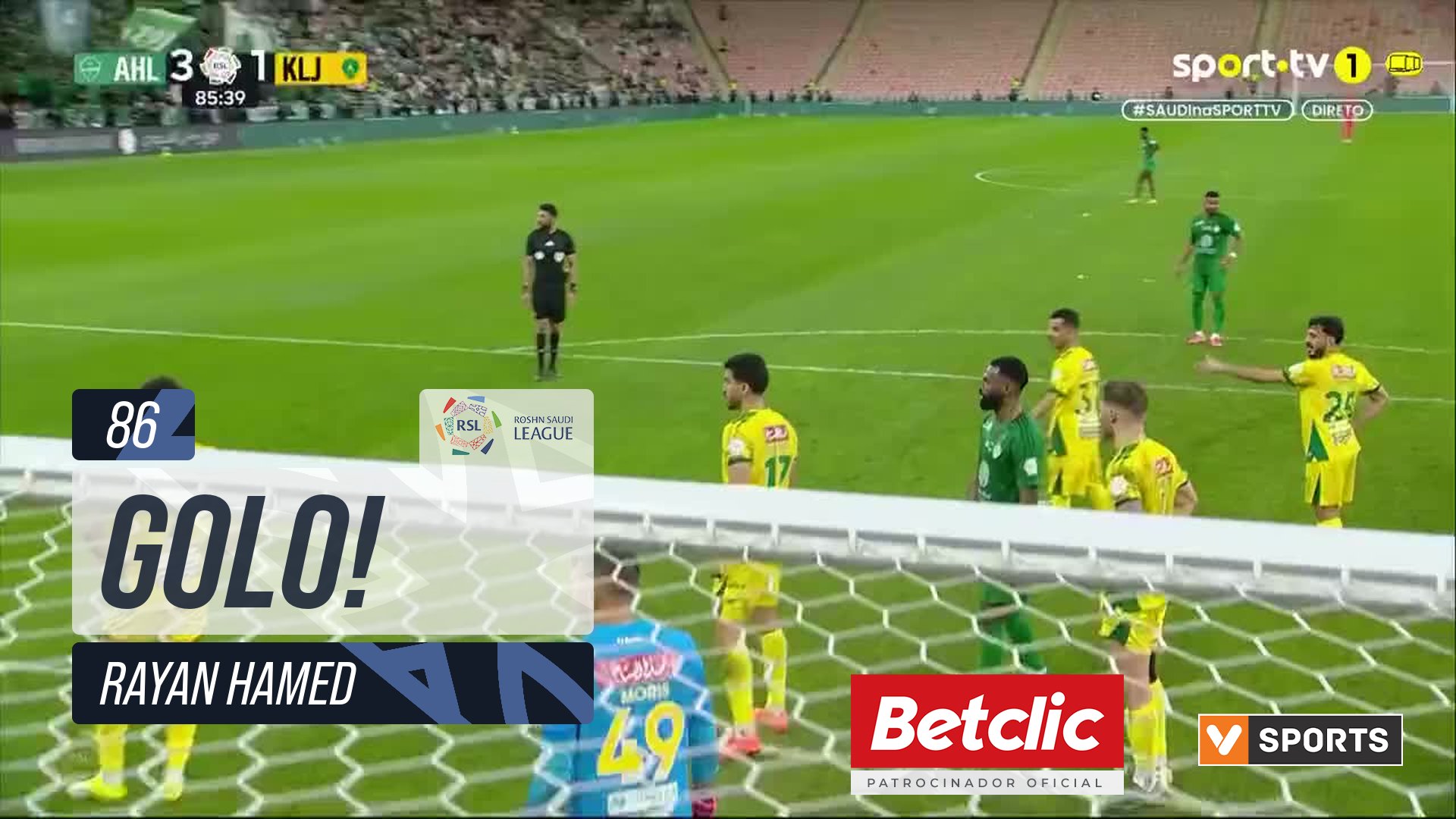 Vídeo - Al Ahli X Al Khaleej - Al Ahli, Golo, Rayan Hamed, 86m, 4-1