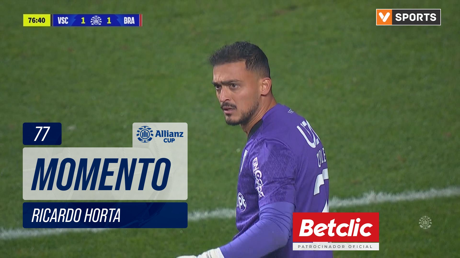 Vídeo - Vitória SC X Braga - Braga, Jogada, Ricardo Horta, 77m